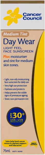 Cancer Council Face Day Wear Moist Matte Medium Tint 75m SPF50+ (6/36 ...